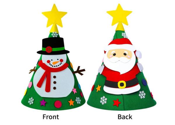 Quality Kids New Year Gift EN71 Diy Felt Christmas Tree Ornaments for sale