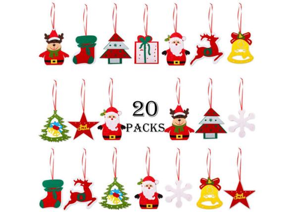 Quality Home Door Decorations 20 Pieces Felt Christmas Tree Ornaments for sale