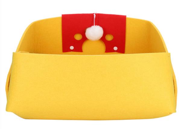 Quality Cat Yellow Sleeping Bed Laser Logo EN71 Felt Pet Cave House for sale