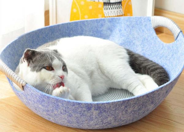 Quality Removable Bowl Pot Shape EN71 Cat Cave Felt For Pet Toys Organizer for sale