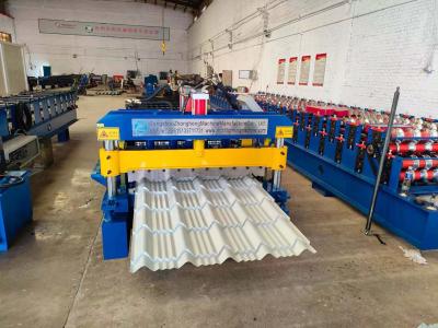 中国 Hydraulic Glazed Tile Roll Forming Machine Color Steel Coil Galvanized Steel Coil 3-5M/Min 販売のため