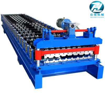 China Gear Drive Roofing Sheet Roll Forming Machine High Forming Machine 30-35 m / min for sale
