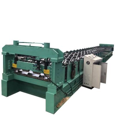 Κίνα Galvanized Steel Floor Deck Roll Forming Machine Blue With Plc Control System 45# Steel Rollers προς πώληση