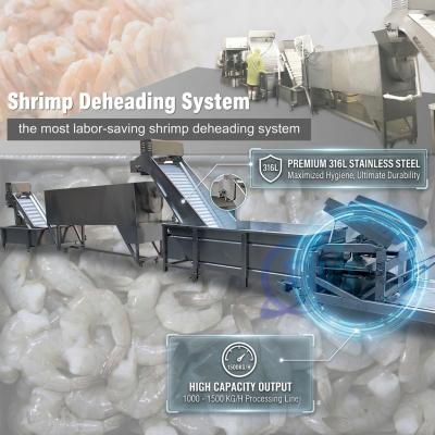 China Easy Clean Prawn Processing Machine Precision SUS316 800-1000KG 5.5KW 60Hz For Seafood Export Company for sale