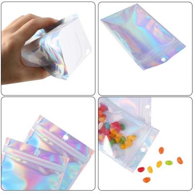 Cina Il di alluminio a chiusura lampo olografico brillante del sacchetto della borsa di imballaggio per alimenti di Mylar ha metallizzato in vendita