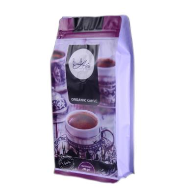 Cina sacchetto d'imballaggio a chiusura lampo della borsa di carta kraft del fondo piatto di 90*185mm per caffè in vendita