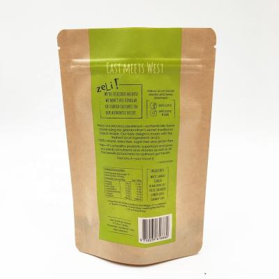 Cina La chiusura lampo amichevole della carta kraft di Eco insacca le borse di caffè di Kraft del fondo piatto 12OZ con la valvola in vendita