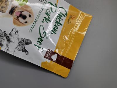 Cina lato d'imballaggio flessibile spesso del fondo piatto della borsa dell'alimento per animali domestici del di alluminio di 0.36mm Gusseted in vendita