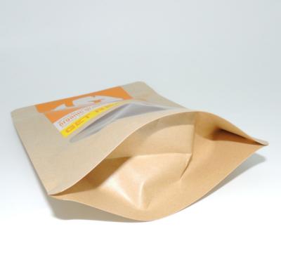 Cina Sacchetti di carta su ordinazione dell'alimento di Logo Granola Kraft 160*245mm con la chiusura lampo superiore in vendita