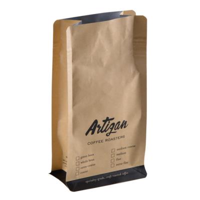 Cina Carta kraft a chiusura lampo di capacità delle borse di caffè del fondo piatto 50g-15kg con la valvola in vendita
