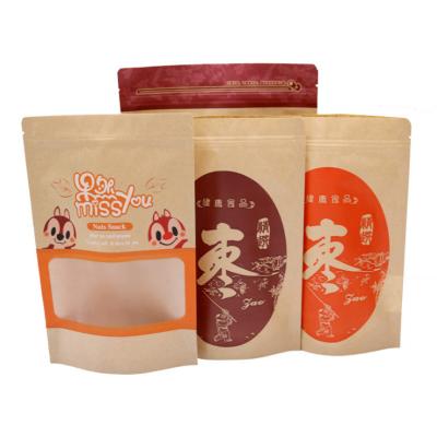 Cina Chiusura lampo riciclabile dei sacchetti 80-180 Mic Stand Up Pouch With della barriera di Kraft in vendita