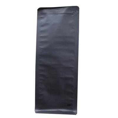 Cina VMPET Matte Black Coffee Pouch Packaging risigillabile con il fondo piatto della valvola in vendita