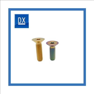 China Countersunk Head Hexagon Socket Torx Titanium Alloy Screws DIN7991 M4 for sale