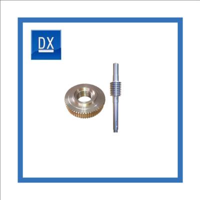 China Double Lead Bronze Small Modulus Worm And Pinion Gears Customized for sale
