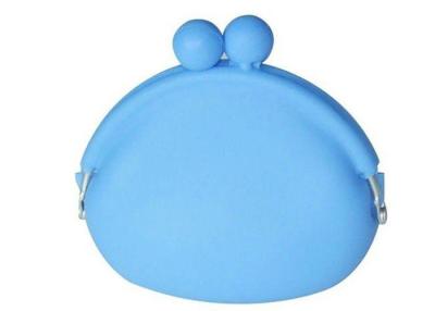 China Lady / Women Blue Silicone Coin Purses for sale
