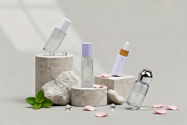 Custom PETG dropper bottle with clear glass pipette