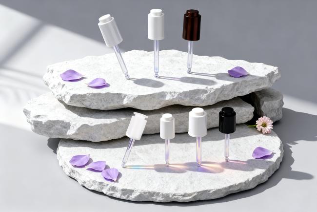 Dropper bottle in use with essential oils