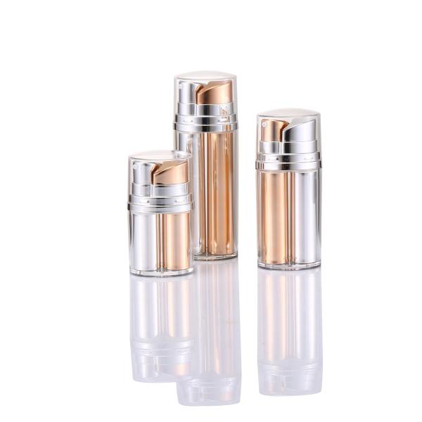 Quality 2 X 10ml  Plastic Airless Bottle 20ml Double Tube Airless Pump Bottles Skincare Vacuum Bottles for sale