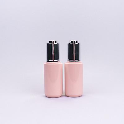 China Empty 60ml PETG Dropper Bottle Pink Little Dropper Bottles With Press Top Dropper for sale