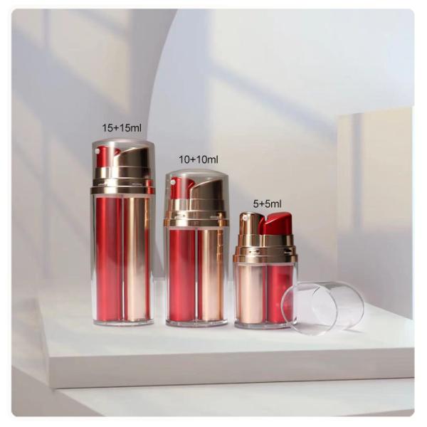 Plastic Airless Bottle  Double Tube Airless Pump Bottles Skincare Vacuum Bottles 10ml 20ml 30ml