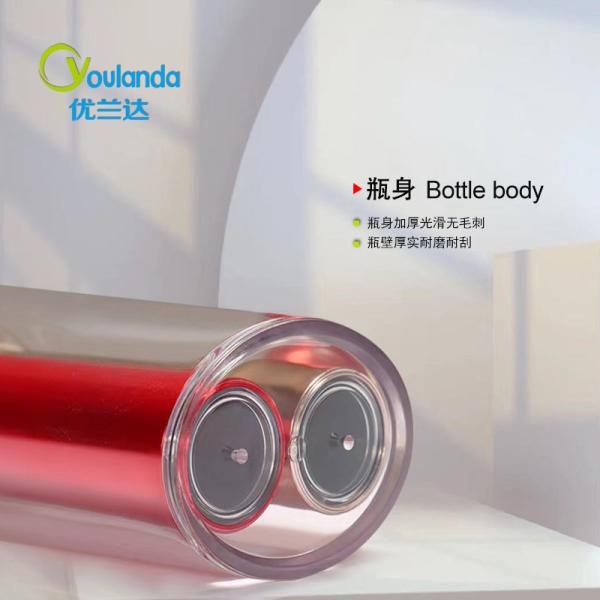 Plastic Airless Bottle  Double Tube Airless Pump Bottles Skincare Vacuum Bottles 10ml 20ml 30ml