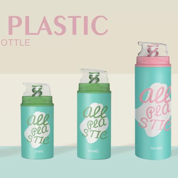 Quality All Plastic Mono Airless Bottle Eco-Friendly Skin Care Cosmetic Pump Bottles for sale