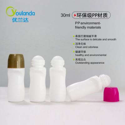 China pp Eco-Friendly 30ml Plastic Roll-On Bottle 1OZ Special-Shaped Bottle Liquid Roller Bottle for sale
