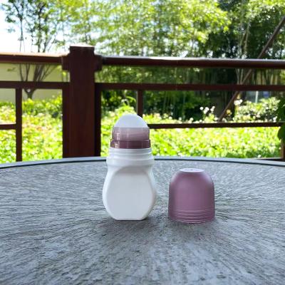 China Plastic 75ml Refillable Roll On Bottle Empty Essential Oil Perfume Container PP ball roller bottle for sale