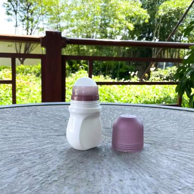 China Plastic 75ml Refillable Roll On Bottle Empty Essential Oil Perfume Container PP ball roller bottle for sale