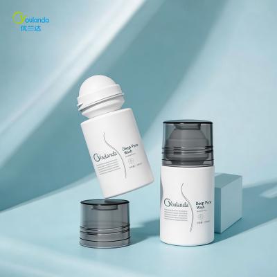China Leak Proof 90ml Straight Cylinder Roll On Bottle Wholesale Large Roller Ball Packaging for Body Massage & Men Grooming for sale