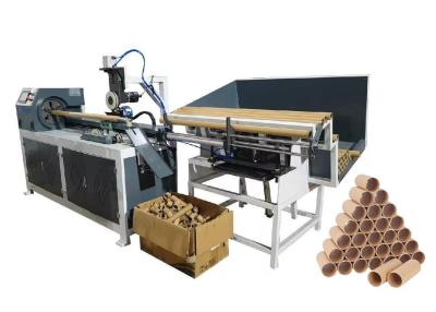 China PLC Touch Screen Paper Pipe Core Cutting Machine with Auto Loading for sale