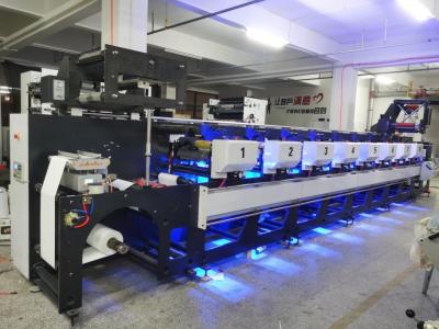 High Speed Automatic 4 6 8 Color Flexo Roll To Roll Sticker Lable Printing Machine With Video Camera
