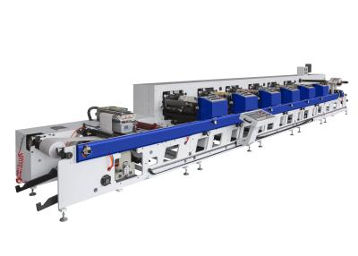 China SR-350-8 High Speed 8-Color Flexo Automatic Label Printer Die Cutting Lamination Servo Drive System voor papierzakken Te koop