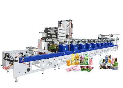 China SR-350 Adhesive Sticker Flexo Label Printing Machine 6 Colors Flexographic Machine with Die Cutting for sale
