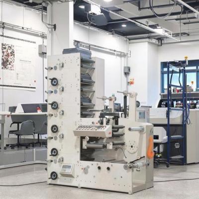 SR-320-4 Sunrise Automatic Roll Label Printing Machine 4-Color Flexo Lamination Die Cutting Slitting Paper Printer Touch Screen