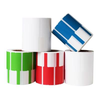 China 57x80mm Thermal Print Adhesive Color Label Rolls for sale