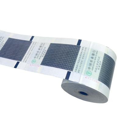 China 80x50mm Bank Security Envelope Roll 1 Ply Printed Repeat Sensemarks for sale