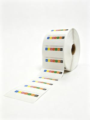 China Weekday Color Coded Thermal Adhesive Labels Stickers for sale