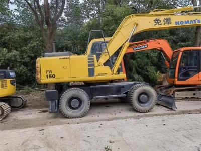 Cina Komatsu PC150 escavatore 15 tonnellate escavatore a ruote usate controllo intelligente in vendita