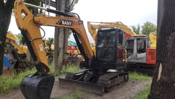 Quality ISUZU Engine Sany SY60C Excavator Second Hand Sany 6 Ton Excavator for sale