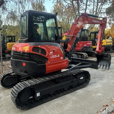 China Second Hand Kubota U55-4  Excavators Used Kubota 5 Ton Digger With Crawler Chain for sale