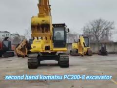 Excavadora Komatsu de segunda mão de 20 toneladas Komatsu PC 200 8 com peças originais