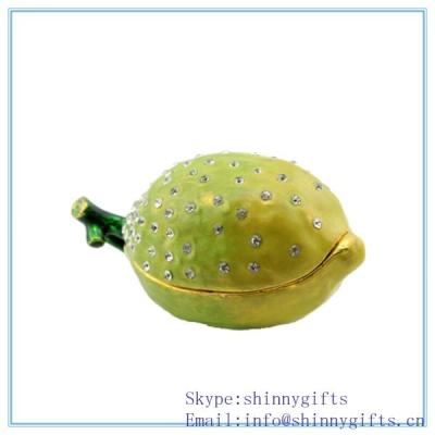China Artificial Green Lemons, 3 Inches, Faux Fruit Box for Decoration Made of Pewter SCJ164 for sale
