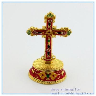 China Cross shape trinket box for pretty jewelry boxes SCJ715 for sale