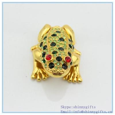 China Metal alloyed crystal frog shape fancy jewelry gift box  for Jewerly SCJ978 for sale