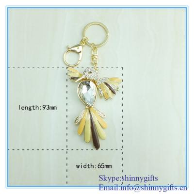 China Crystal Bird shape key chain handcraft shinny gift for sale