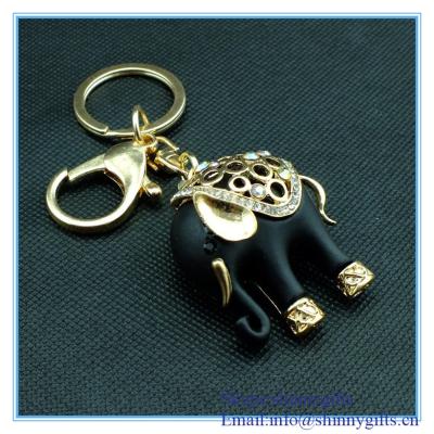 China Handmade  Funky Elephant shape metal key chain for sale