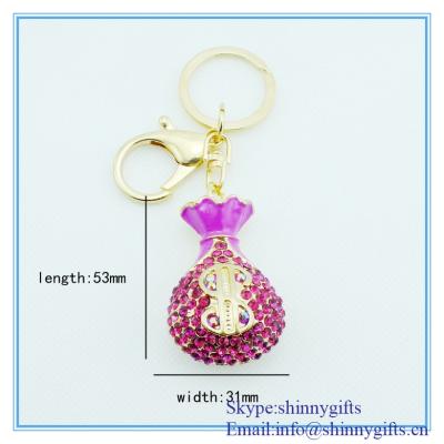 China Fashion handmade vase shape metal key chain for sale