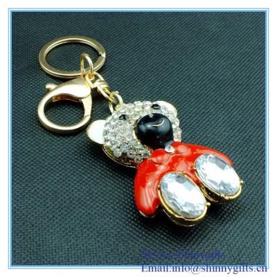 China Fashion animal bear shape metal keychain for sale
