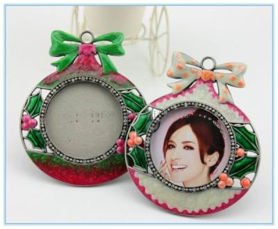 China Shinny Gifts Enamel metal circle photo frame for sale